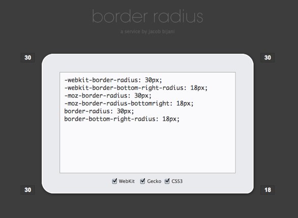 CSS Border Radius Generator