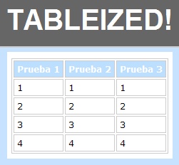 Generador de tablas en HTML a partir de una hoja de cálculo