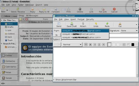 Tip: configurar Evolution para Gmail, Hotmail y Yahoo!